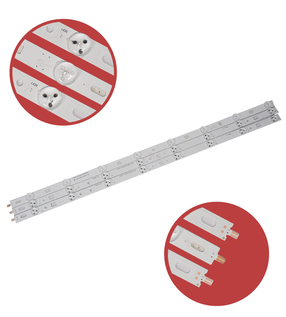 Sony 32 Inch LED TV for 8 Lamp LED Backlight Strip 2A + 1B 3V ( 3 PCS