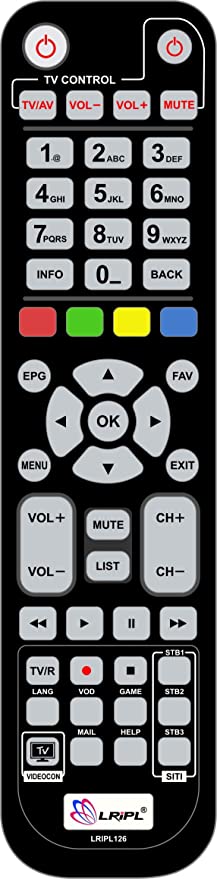 VIDEOCON Remote Set Top Box and LED/LCD TV